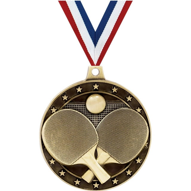 Ping Pong Medals, 2" Gold Diecast Ping Pong Medal Award 5 Pack ...