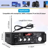 Home Audio Receivers & Amplifier 300W+300W 2 Channel Wireless Blue ...