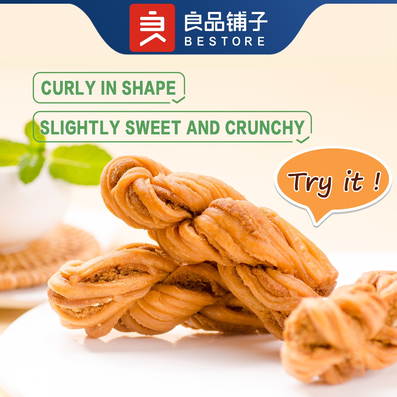 Buy BESTORE Crispy Twist Fried Dough Mahua Pastry Chinese Style ...
