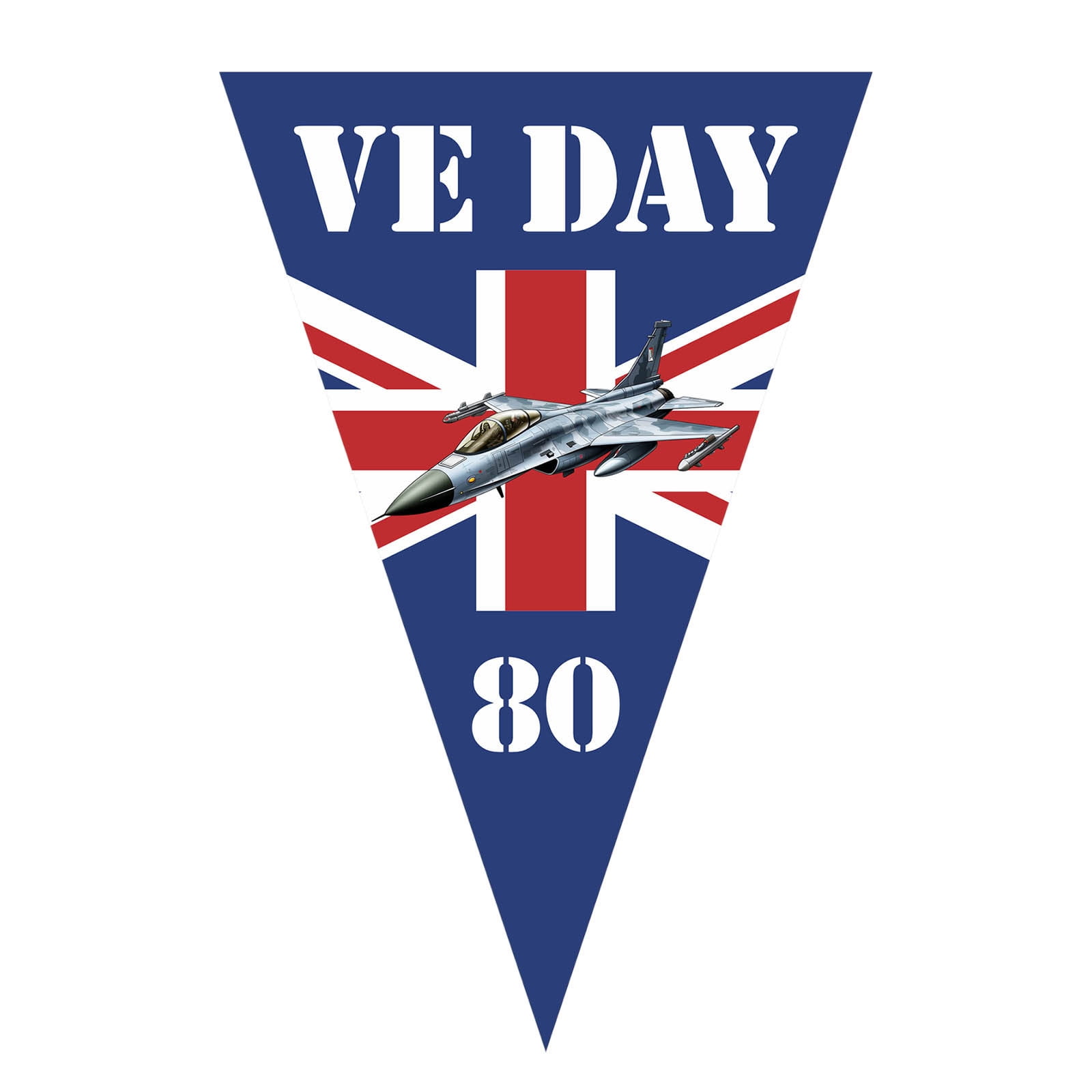 fsxdhpcsgfc 32.8ft Length 2025 VE Day 80th Bunting Banner 80 Years In ...