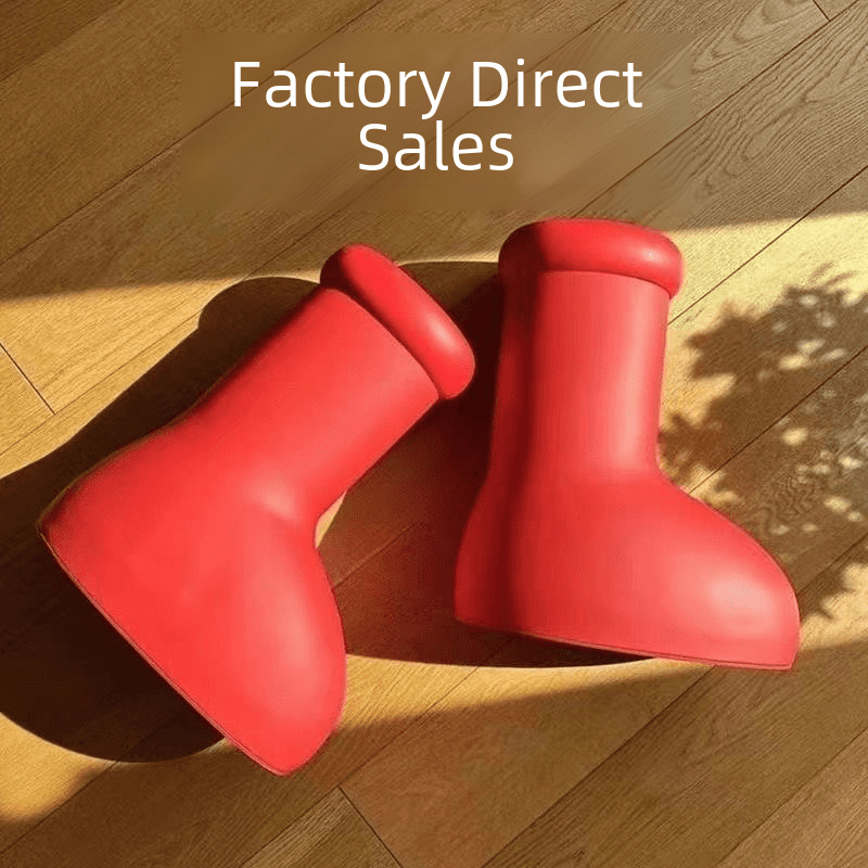 Botas rojas de caña alta, suela gruesa, piernas ampliadas, botas de ...