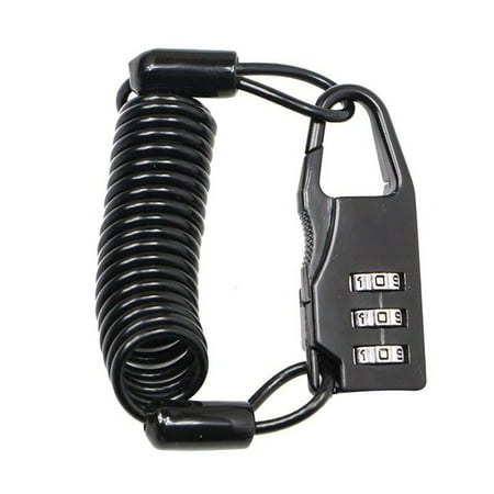 Bike Spring Cable Lock Portable Bike 3 Digit Combination Spring Cable ...