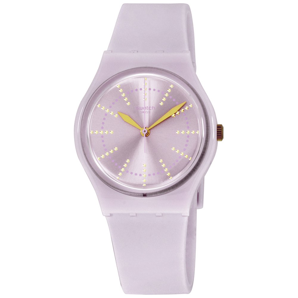 Swatch - Swatch Originals Guimauve Pink Dial Silicone Strap Ladies ...