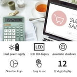 Deals！Basic Calculator for Students,Dual-Power Handheld Desk Calculator ...