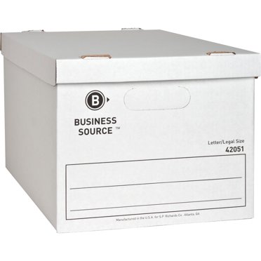Business Source, BSN26756, Heavy Duty Letter Size Storage Box, 12 ...