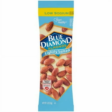 Blue Diamond Natural Whole Almonds Nuts, 1.5 Oz. Tubes, 12 Count ...