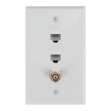 Wall plate: Surface Block (Biscuit Jack) CAT6 RJ45 4 Port, Punch-down ...