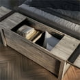 Furniture of America Scandi Wood Hidden Storage Bench in Weathered Oak ...