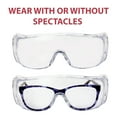 SAFE HANDLER Diamont Vented Clear Safety Glasses Over Eyeglasses, 1 Pair, ANSI Z87.1, Impact ...