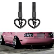 Xotic Tech 2 Pieces JDM Heart Shaped Car Handle Straps, Rear Bumper ...
