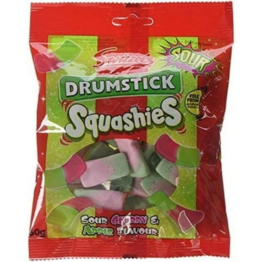 Swizzels Drumstick Squashies Sour Cherry and Apple Sweets, Chewy ...