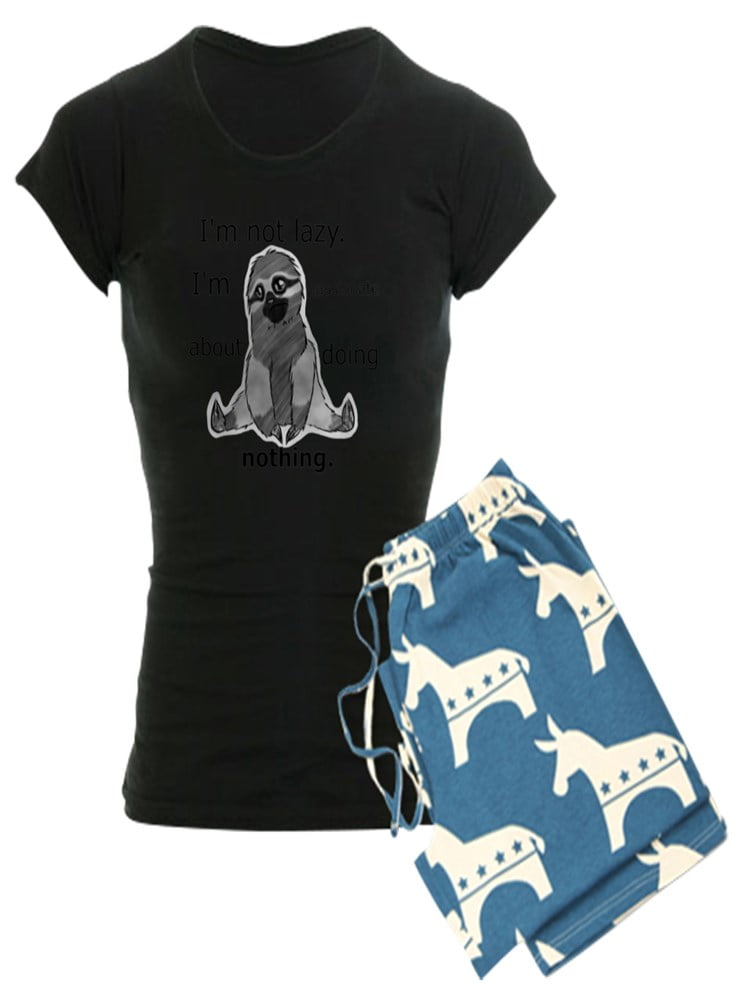 CafePress - Lazy Sloth - Women's Dark Pajamas - Walmart.com