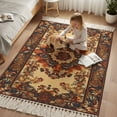 Bedroom Rug Carpet 3'x 5', Bohemian Flower Washable Floor Carpet with ...