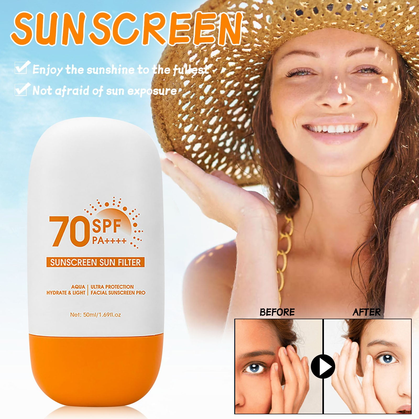 Protector solar refrescante no graso UV para hombres y mujeres Control ...