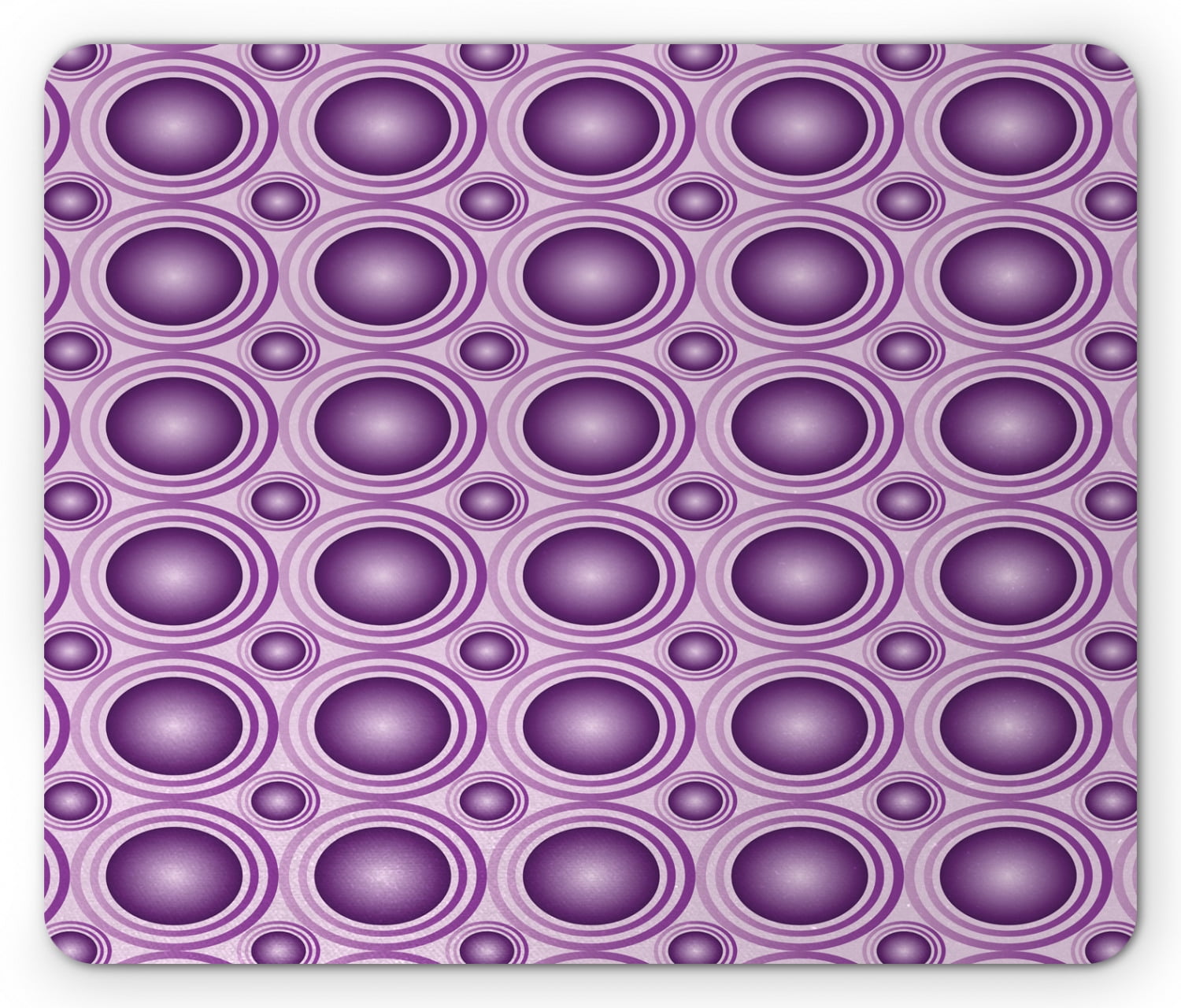 Mauve Mouse Pad, Gradient and Geometric Circular Pattern with Inner ...