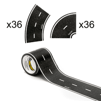 PlayTape 3-Pack Black Road Tape for Kid's Toy Cars, 30ft x 2in Rolls ...