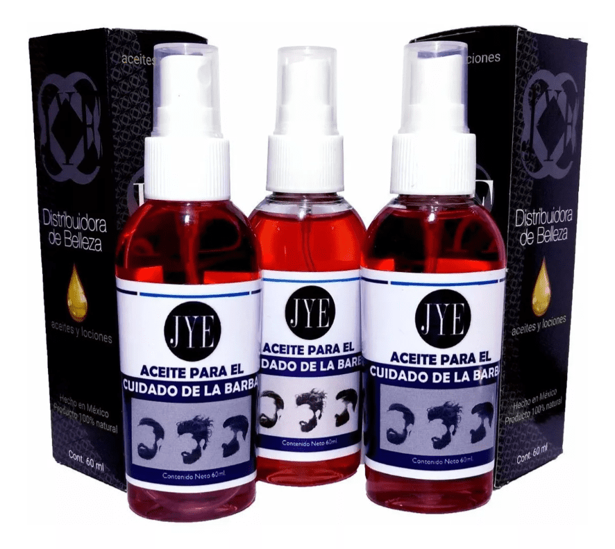 3 Botellas de Aceite Natural JYE para el Cuidado de la Barba y Bigote ...