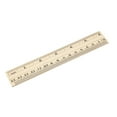 Uxcell 15cm 6 Inch Wood Rulers 2 Scale Office Measuring Wooden Rulers ...
