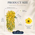 4 count for Artificial Outdoor Spring Summer Decoration, Plastic Flower ...