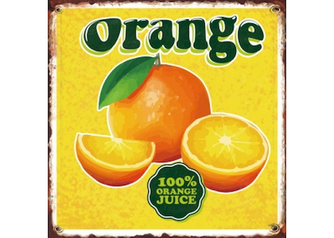 "Organic Orange" Metal Sign - Walmart.com