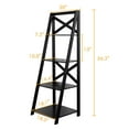 Costway 4-Tier Ladder Shelf Bookshelf, Stylish Book Shelves Furniture ...
