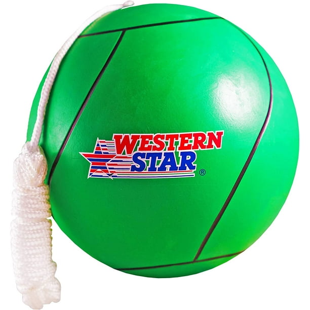 Western Star Green Rubber Tether Ball with Durable Rope - Walmart.com