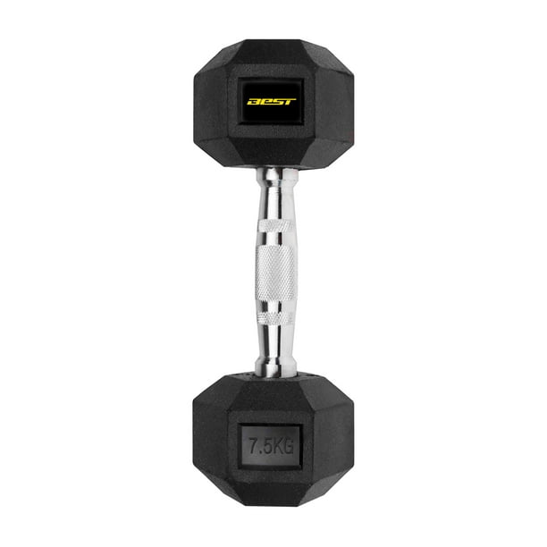 Mancuerna Pesa Hexagonal Best Acero 7.5 kg 16.5 Lb Dumbbell Best ...