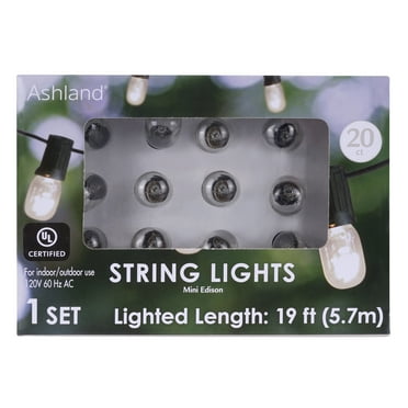 20ct. Clear Mini Edison String Lights by Ashland® - Walmart.com