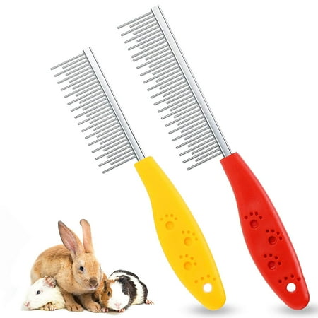 SINMI 2 Pieces Pet Hair Buster Comb Small Pet Grooming Comb Stainless ...