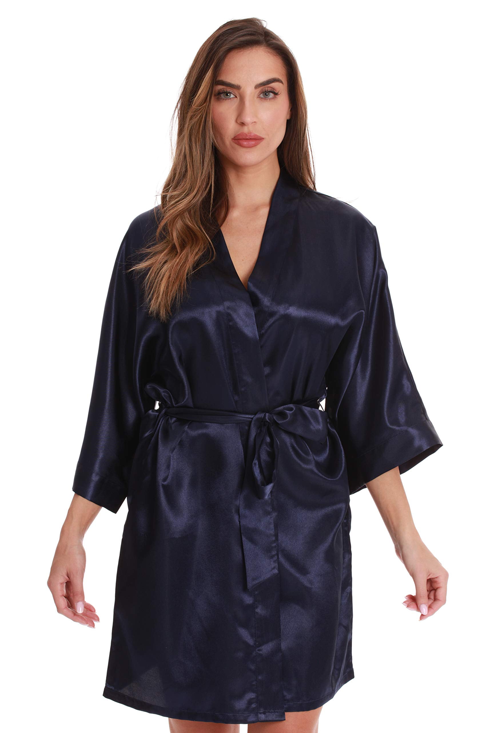 Just Love Hooded Velour Robe for Women with Sherpa Lined Hood (Satin ...