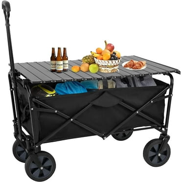 Seina Compact Outdoor Folding Utility Wagon, Black - Walmart.com