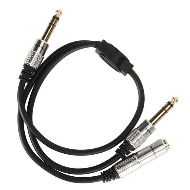 Inch Splitter Cable,6.35mm to Dual 6.35mm Dual Y Splitter Cable Y ...