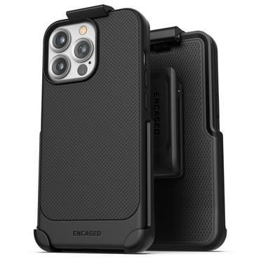 Encased Thin Armor Designed for iPhone 15 Pro Max Belt Clip Case, Slim Phone Case with Holster ...