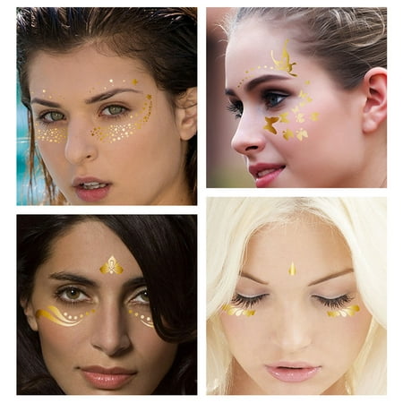 12 Sheets Face Tattoo Sticker Freckle Face Sticker for Women Girls ...