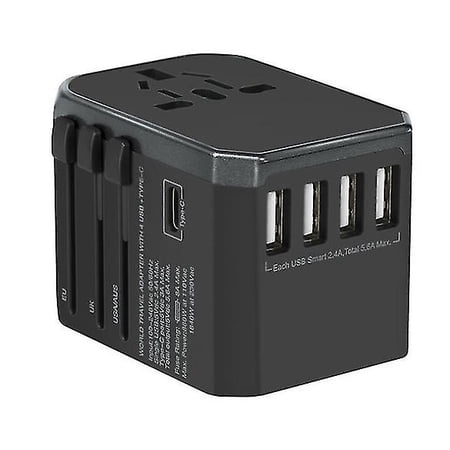 Universal 4 Usb Ports Usb Multi-function Adapter Travel Universal Plug ...