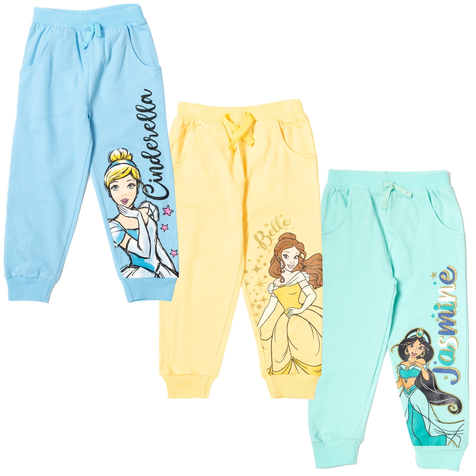Disney Princess Belle Cinderella Jasmine Toddler Girls Fleece 3 Pack ...