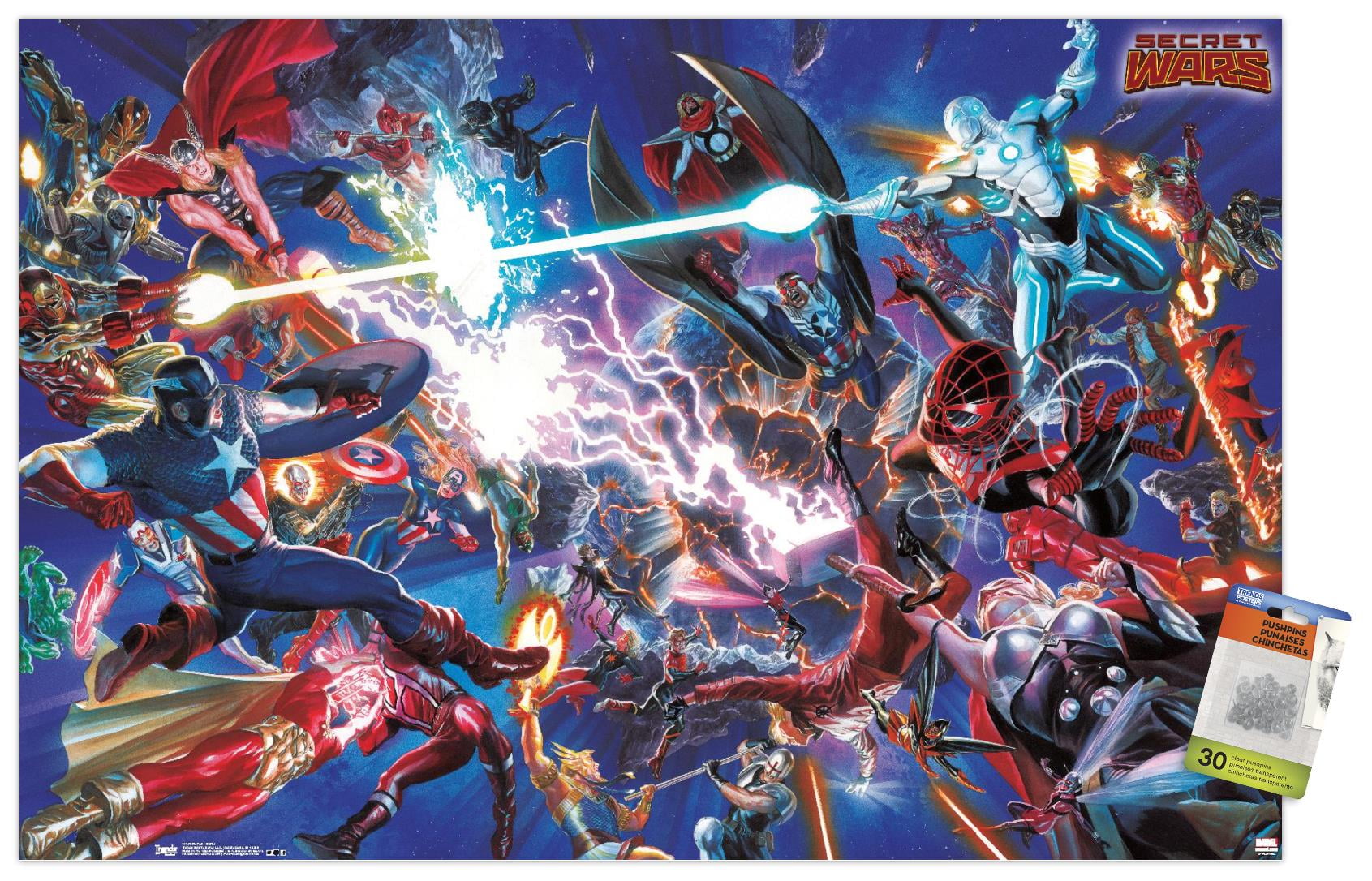 Marvel Comics - Secrets Wars - Battle Wall Poster with Push Pins, 22. ...