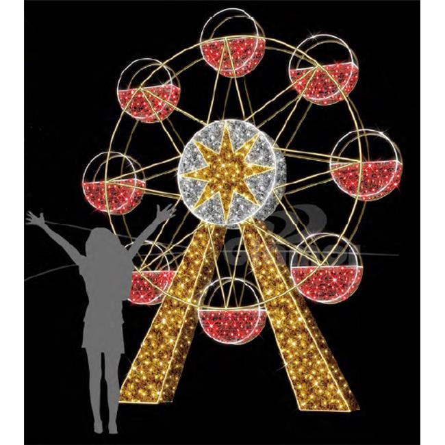 Queens of Christmas 12.5 ft. Ferris Wheel Display Decor - Walmart.com