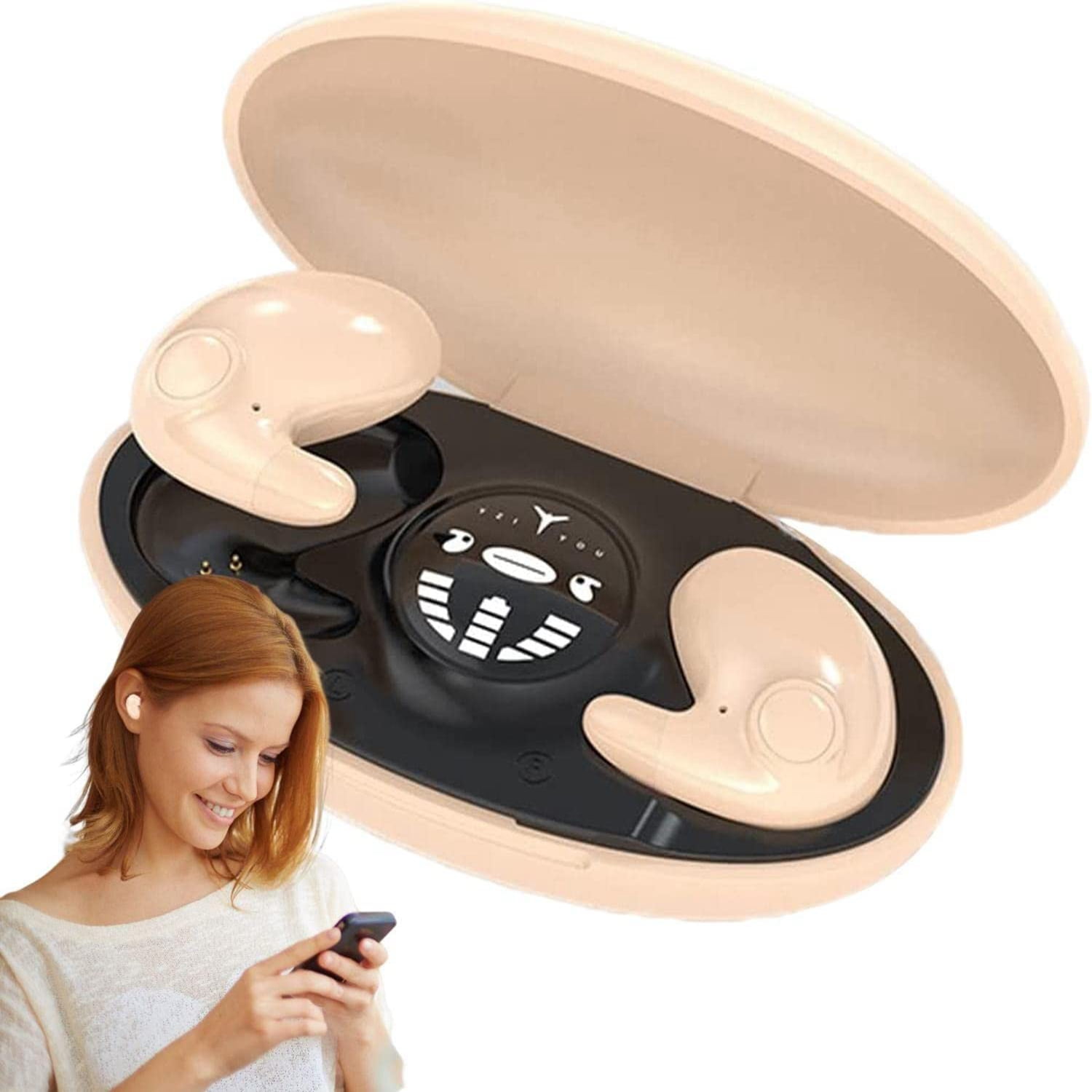 Invisible Wireless Bluetooth Earbuds Mini Earpiece Small Ear Buds Semi ...