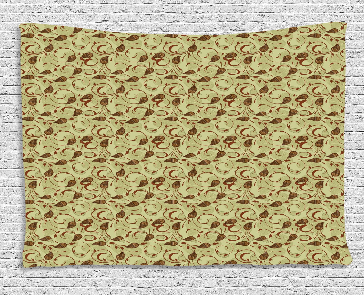 Persian Tapestry, Middle East Paisley Motifs with Ornamentals Designs ...