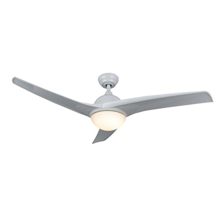 Preenex 52-Inch Ceiling Fan w/ LED Light White Finish with Three White ...