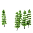 10 Pcs Model Fir Tree Plastic Miniature Landscape Scenery Train ...