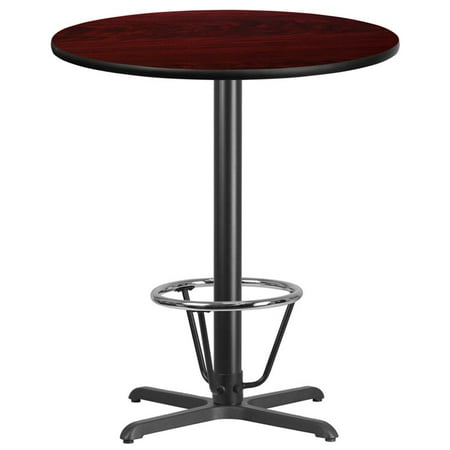 Flash Furniture 36" Round Laminate Top Pub Table in Mahogany | Walmart ...