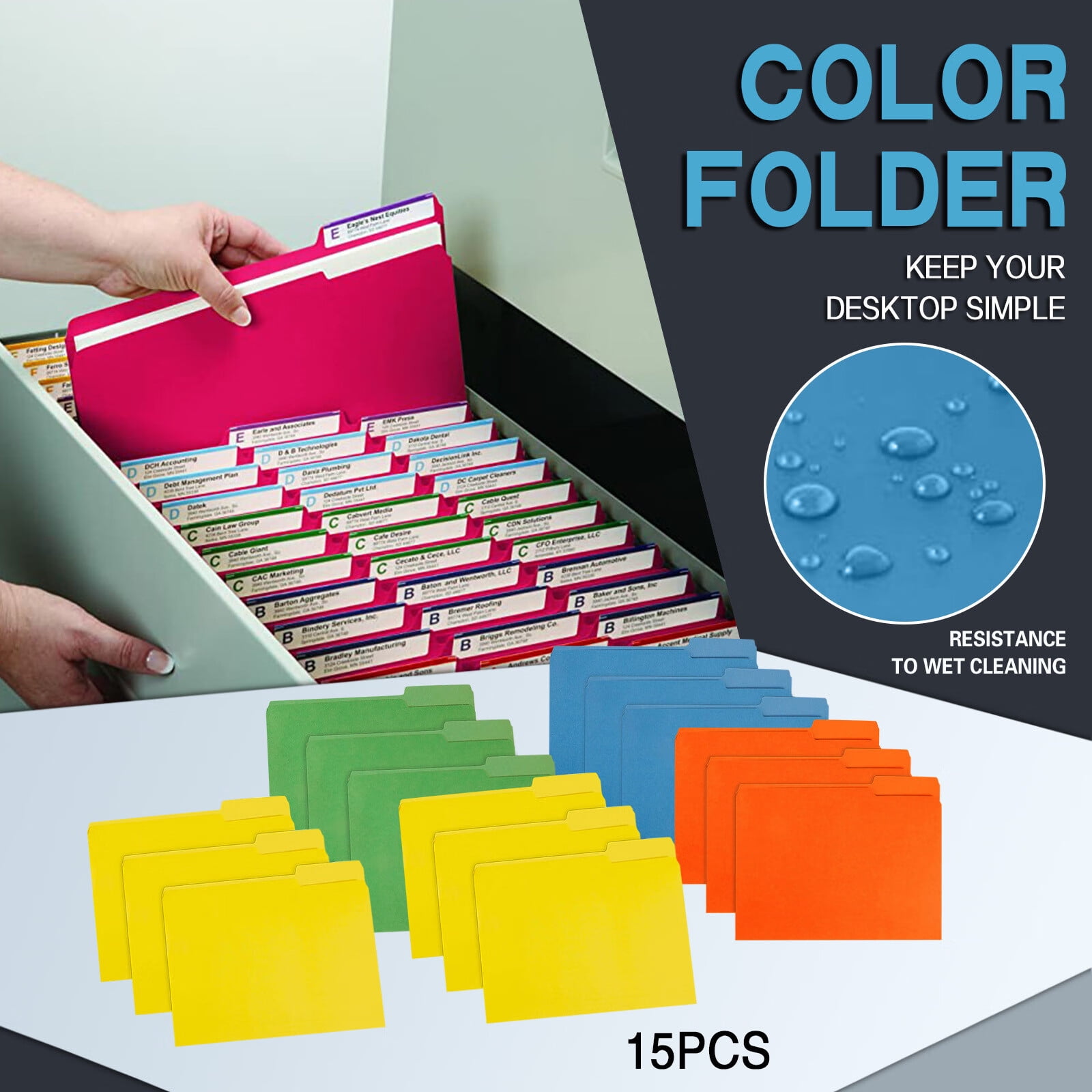 Mortilo File 1/3 Easy Tab for Size Folder Letter Cut File and Great ...