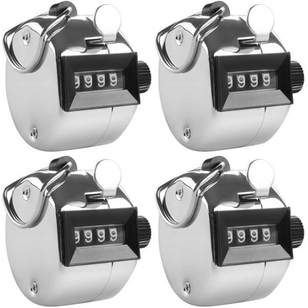 4*Hand counting counter, 4-piece mechanical lap tracker manual clicker ...