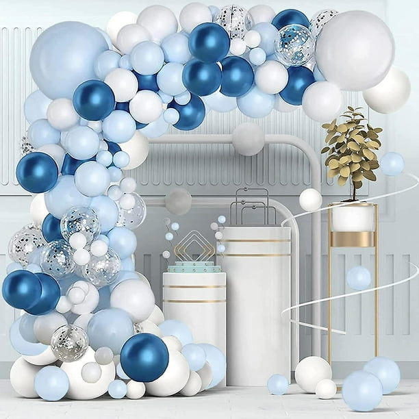 Kit de arco de globos azules: 104 piezas de guirnalda de globos azul ...