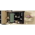 TheEshow Modern Medicine Cabinet Wall Mounted Mirror Door Black 35'' x ...