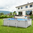 Infans Above Ground Swimming Pool Rectangular Frame Above Ground Pool ...