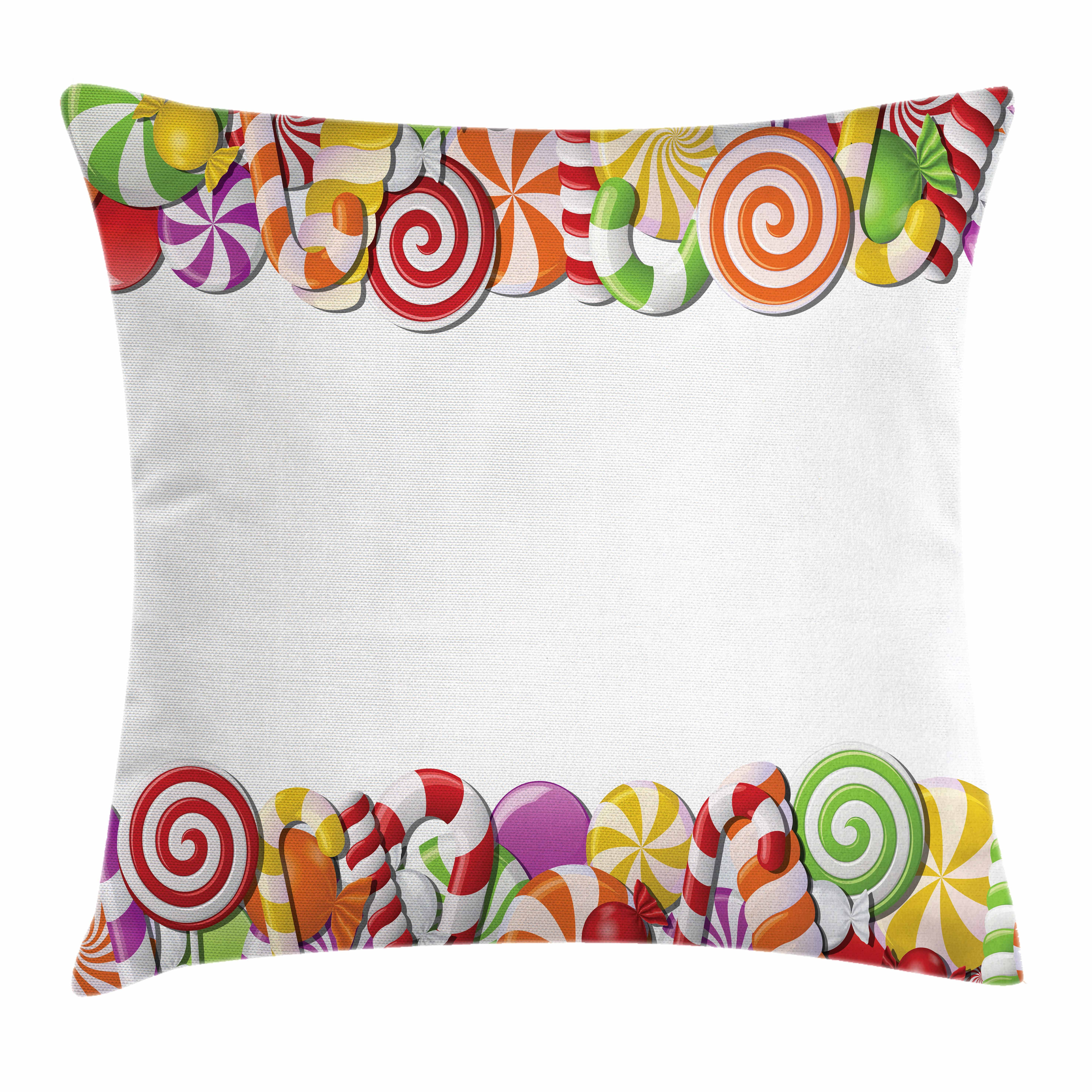 Candy Cane Throw Pillow Cushion Cover, Festive and Fun Framework with ...