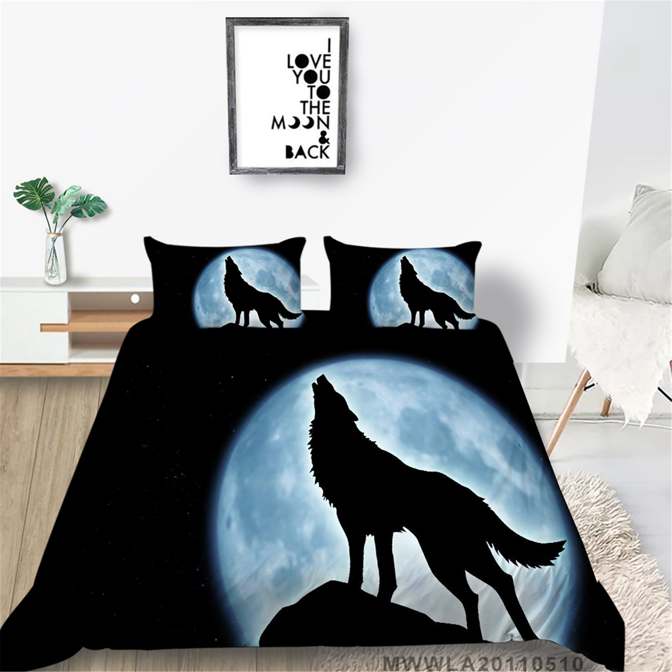 Comforter Cover Set Home Textiles Unique Design 3D Wolf Printed Home ...